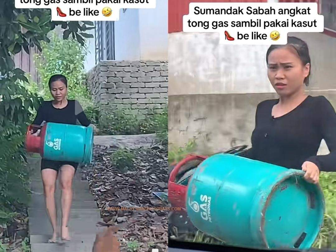 Sumandak angkat tong gas selamba - SAHIH